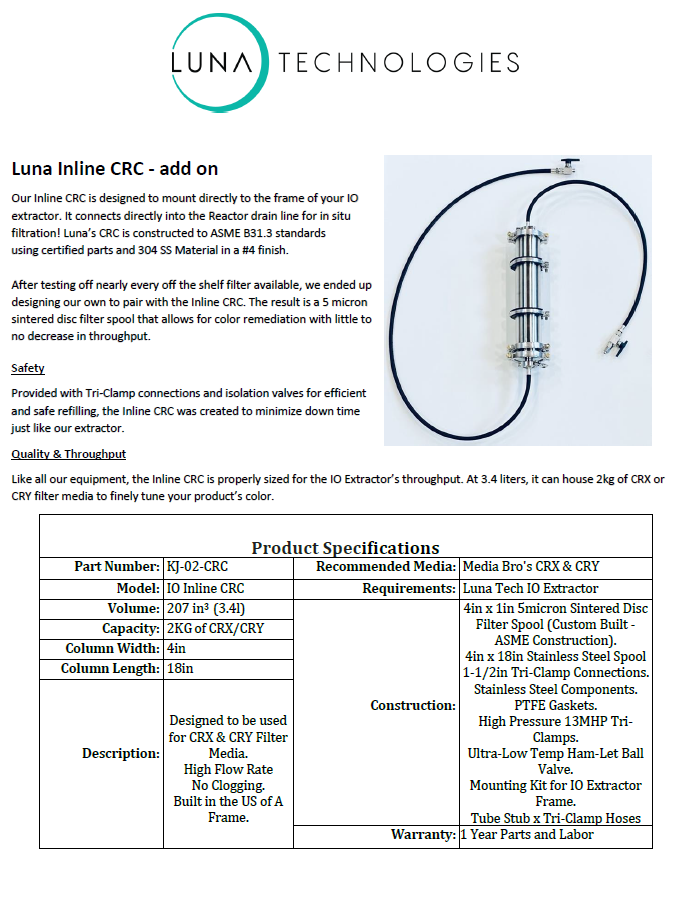 Luna Inline Color Remediation Column – Luna Technologies Store